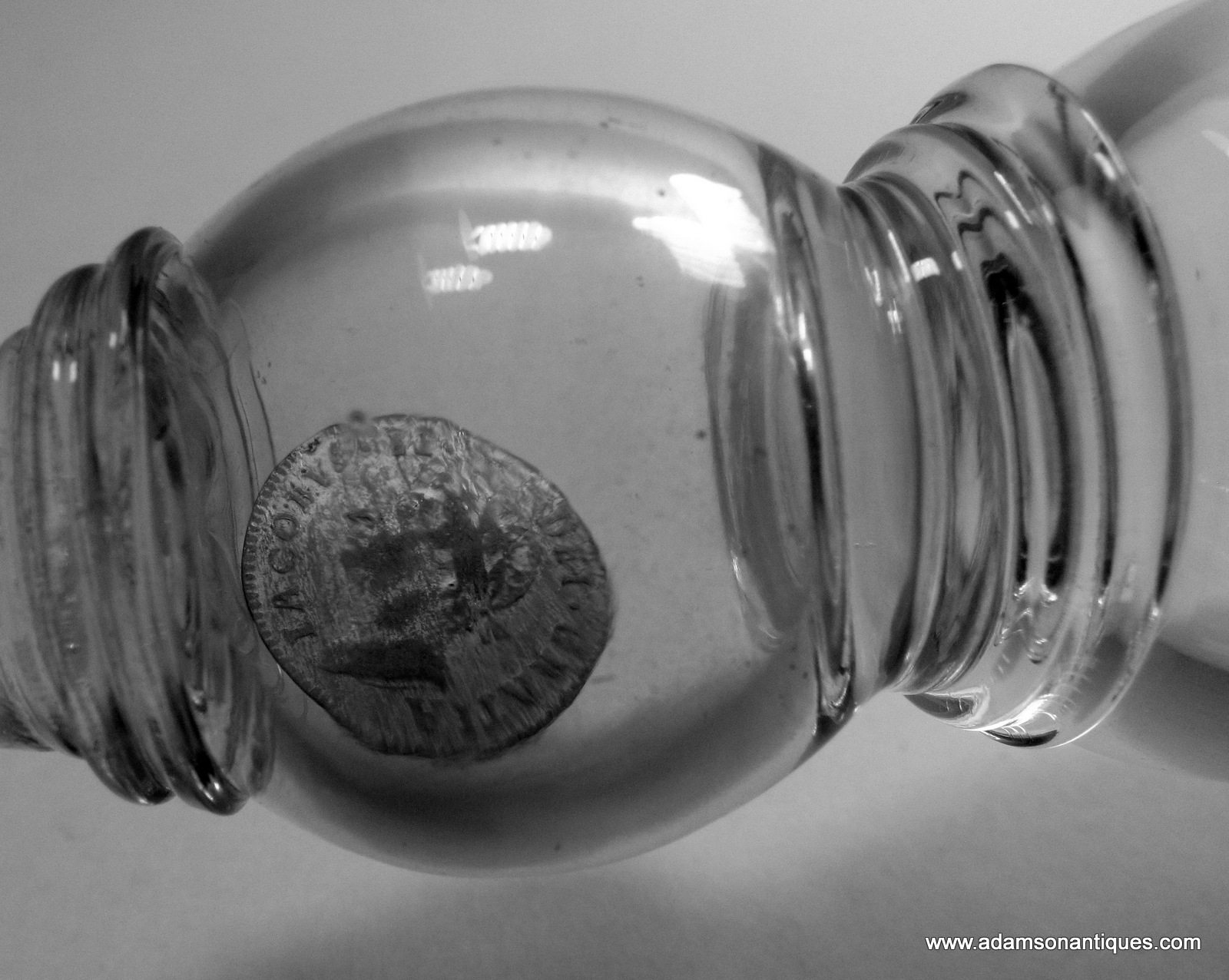 Adamson Antiques :: Rare Opaque Twist Coin Glass
