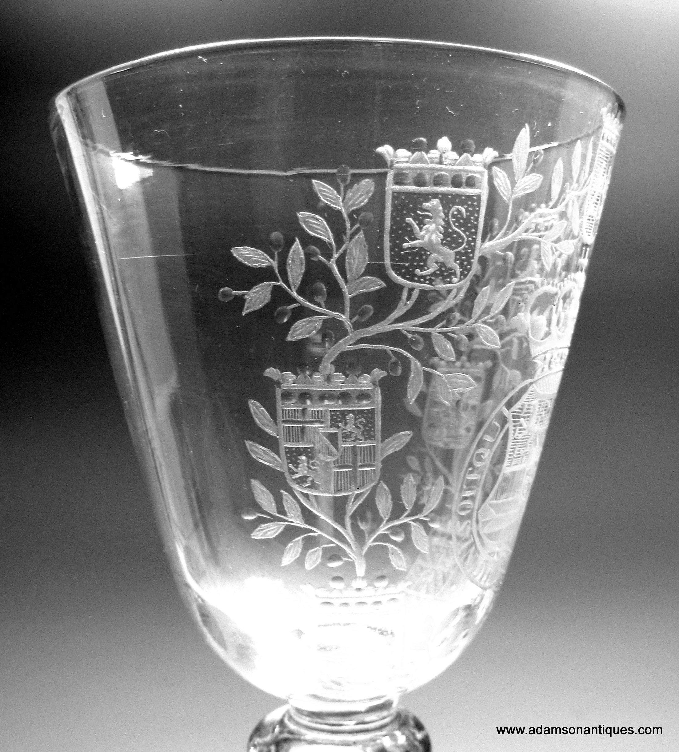 Adamson Antiques :: Dutch Engraved Armorial Goblet